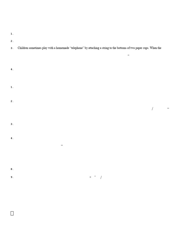 Physics Sound Pdf Sound Waves