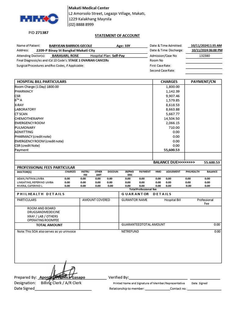 Hosp Bill Los Banos | PDF | Social Programs | Medicine