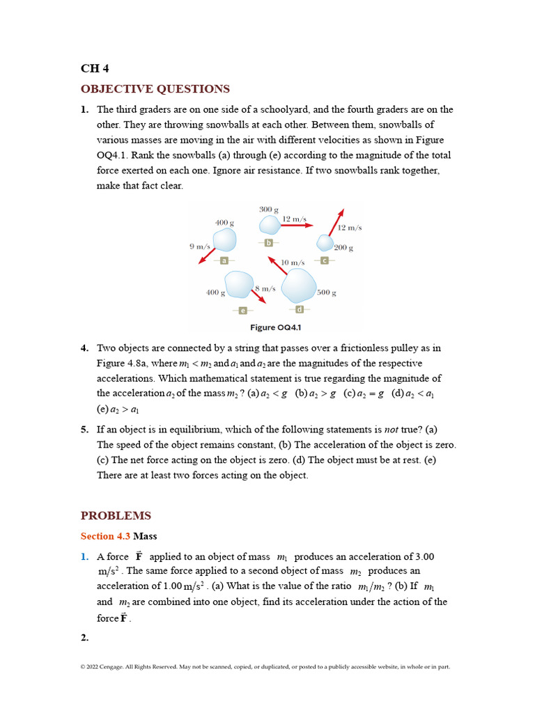 Problem CH4 EMI | PDF | Force | Tension (Physics)