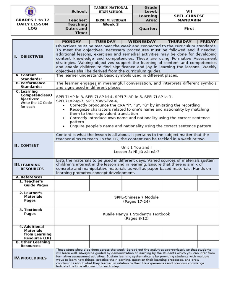 Spfl Cm 7 Lesson 3 Pdf Learning Education Theory