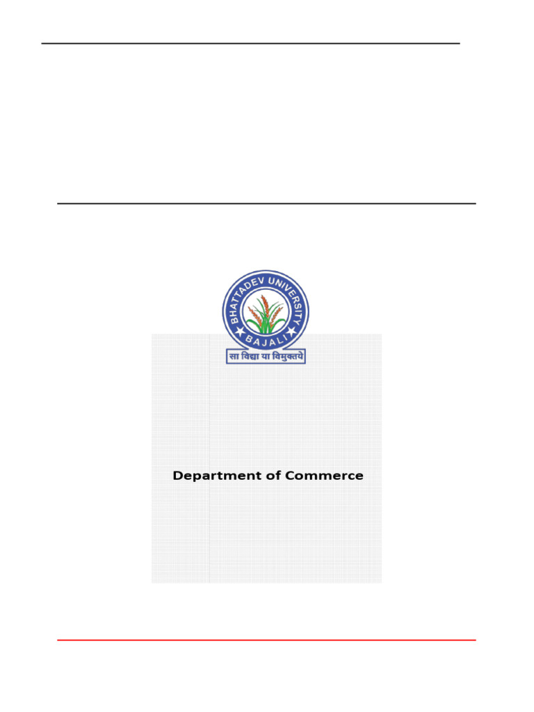 B. Com. Syllabus Bhattadev University | PDF | Economics | Demand