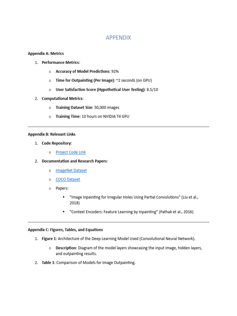 Image Outpainting Metrics and Resources | PDF