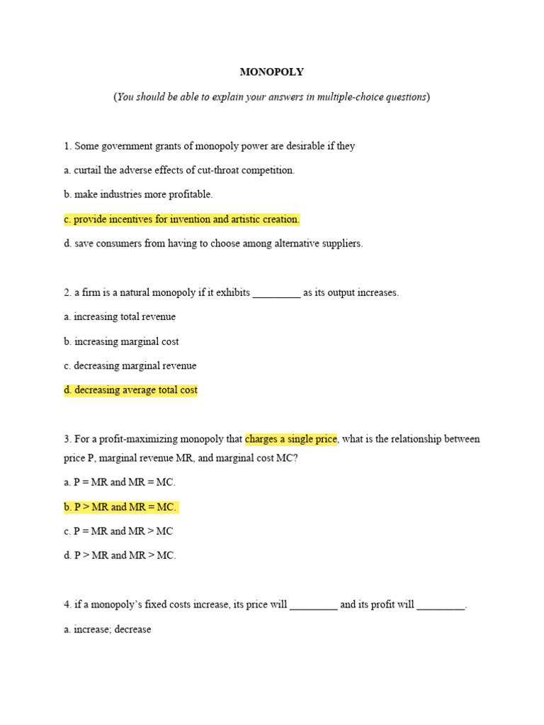 6 Monopoly | PDF | Monopoly | Profit (Economics)