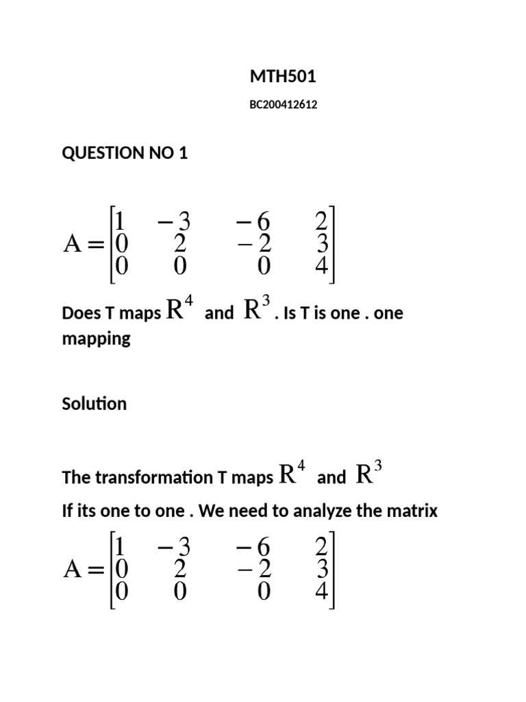 mth501 Assignment 1 | PDF