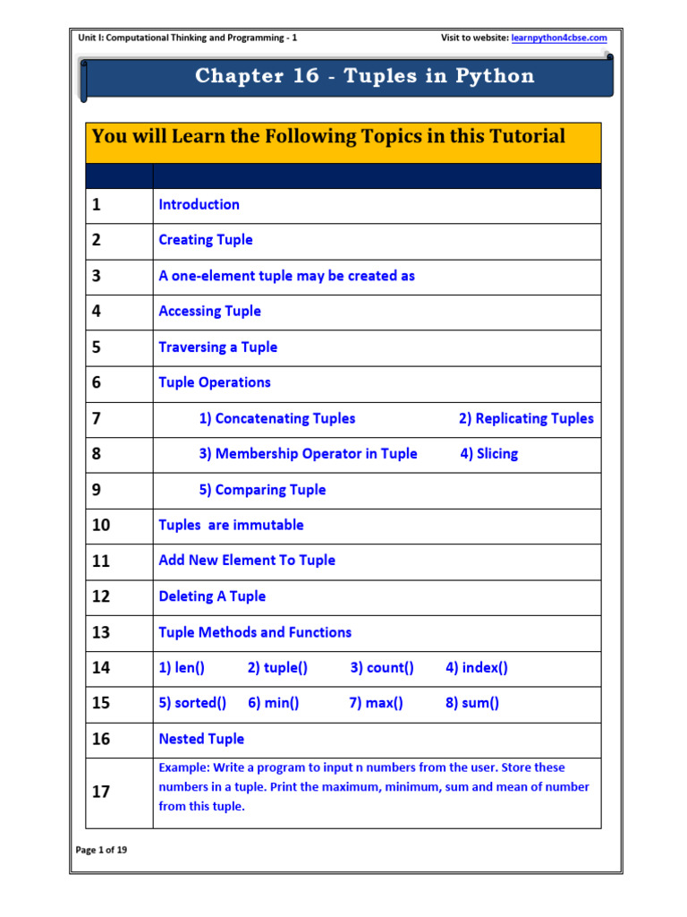 Accessing Tuple Elements in Python | PDF | Control Flow | Sequence