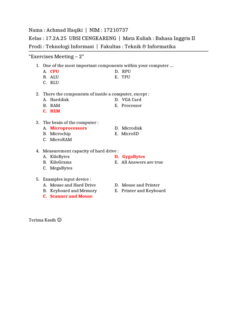 Tugas Bhs - Inggris II - P02 Achmad Haqiki | PDF