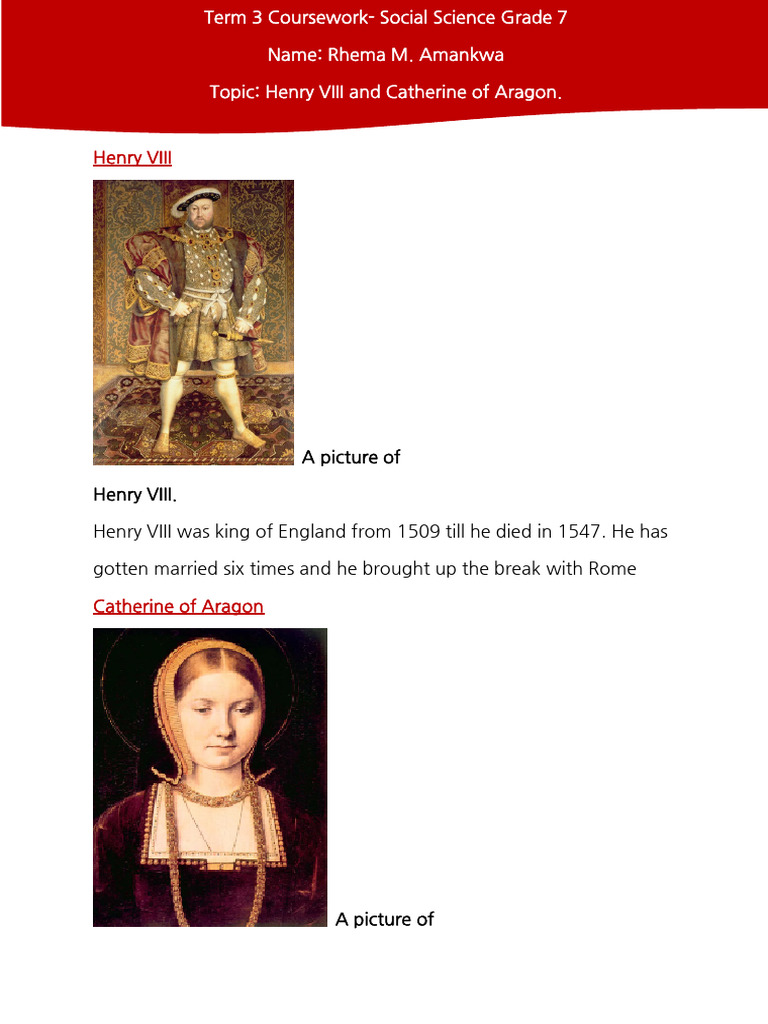 Henry VIII and Catherine of Aragon's Marriage | PDF | House Of Tudor ...