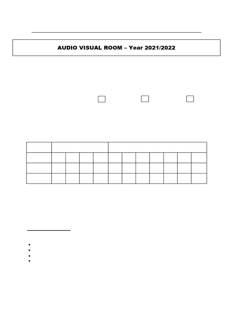 Audio Visual Room - All Grades (2021-22) | PDF | Electronics ...