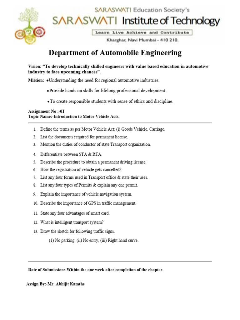 TMM-Assigments | PDF | Automotive Industry | Engineering