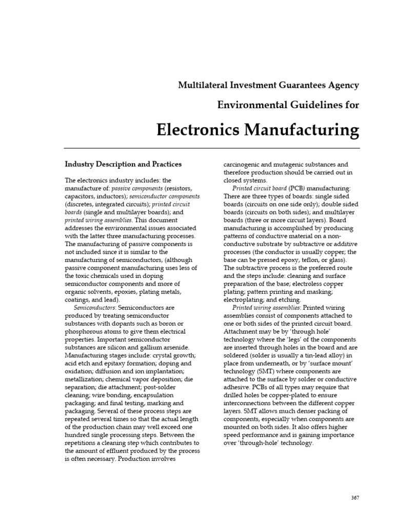 Environmental Guidelines for Electronics | PDF | Printed Circuit Board ...