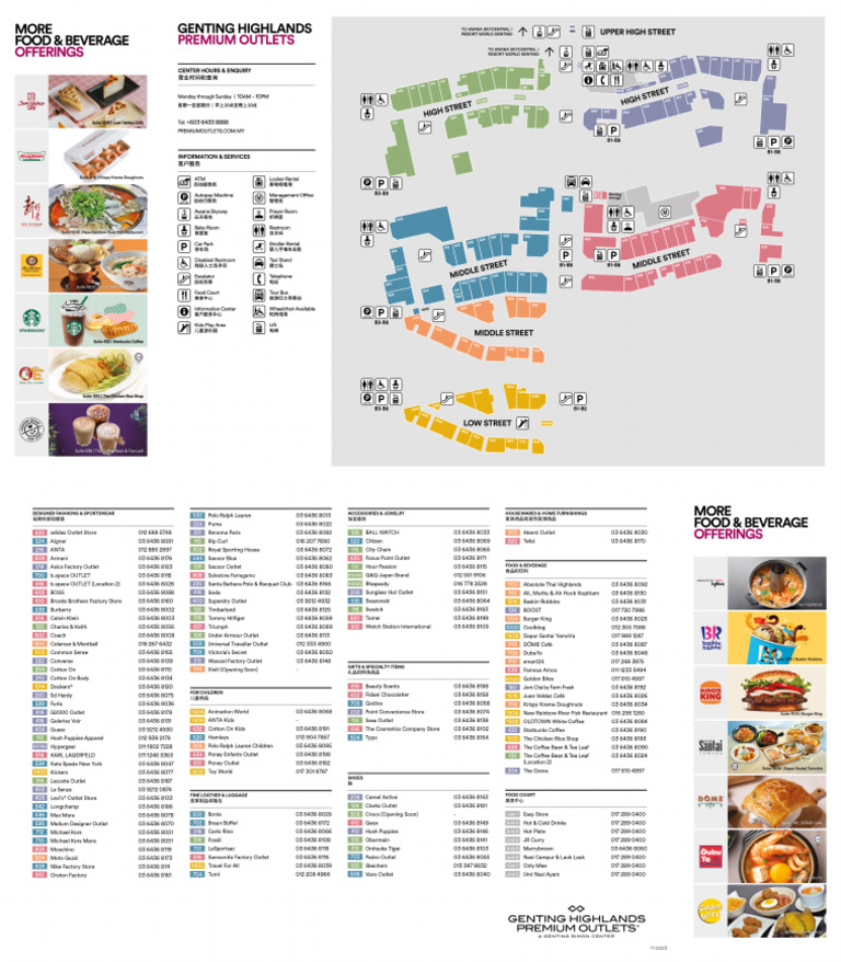 Genting Highland Premium Outlets Center Map | PDF
