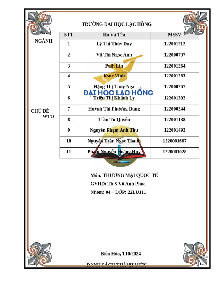 TIỂU LUẬN THUYẾT TRÌNH - LUẬT TMQT thuyết trình- final | PDF