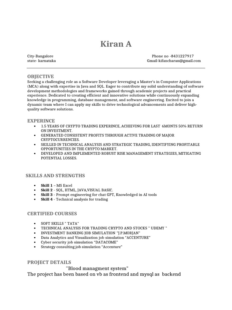 Aspiring Software Developer Resume | PDF | Artificial Intelligence | Intelligence (AI) & Semantics