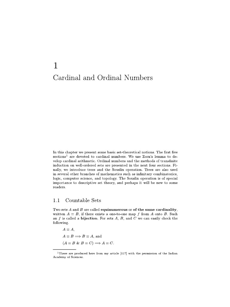 Cardinality - (S.M. Srivastava) A Course On Borel Sets | PDF