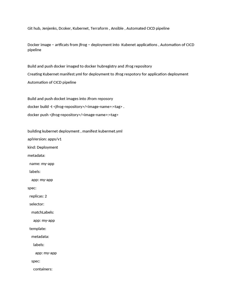 Devops Engineer - Lab Sessions - CICD Pipeline Scripts - Projets | PDF | Software Repository ...