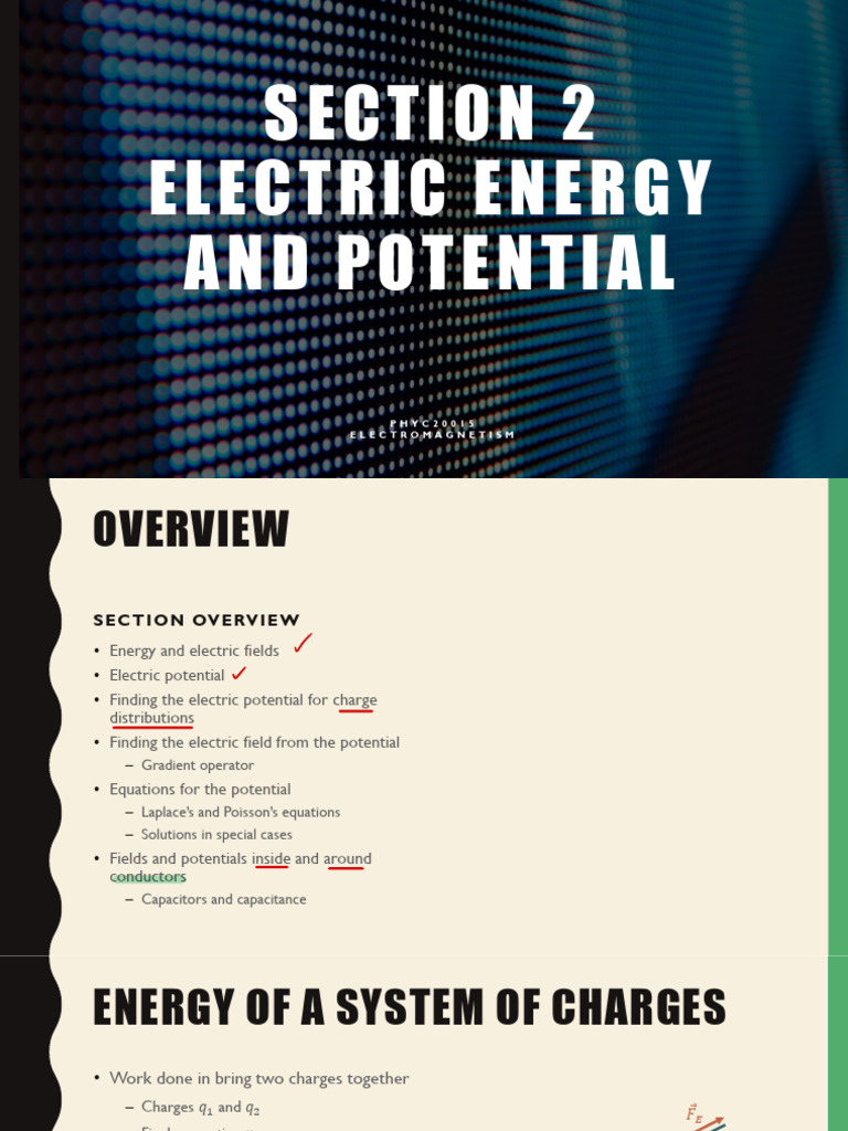 Em s2 Electric Energy and Potential | PDF | Electrostatics | Coordinate System