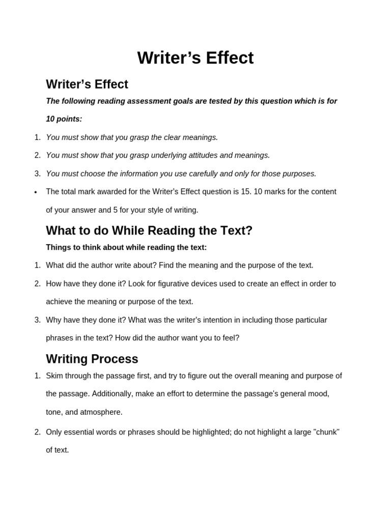 Writers Effect | PDF | Sentence (Linguistics) | Phrase
