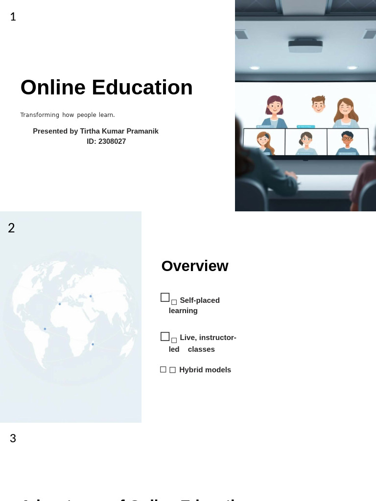 Online Education: Benefits & Future | PDF