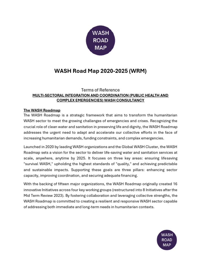 WASH Road Map 2020-2025 | PDF | Wash | Climate Resilience