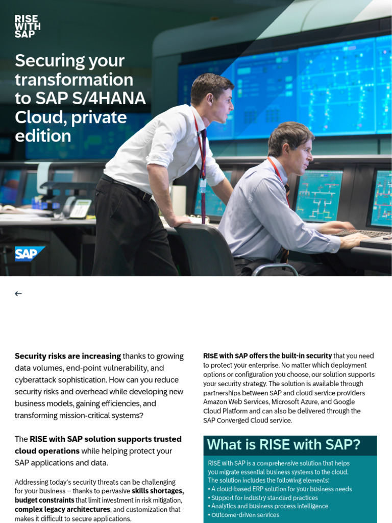 Security for Your Transformation to SAP S_4HANA Cloud | PDF | Cloud Computing | Computer Security