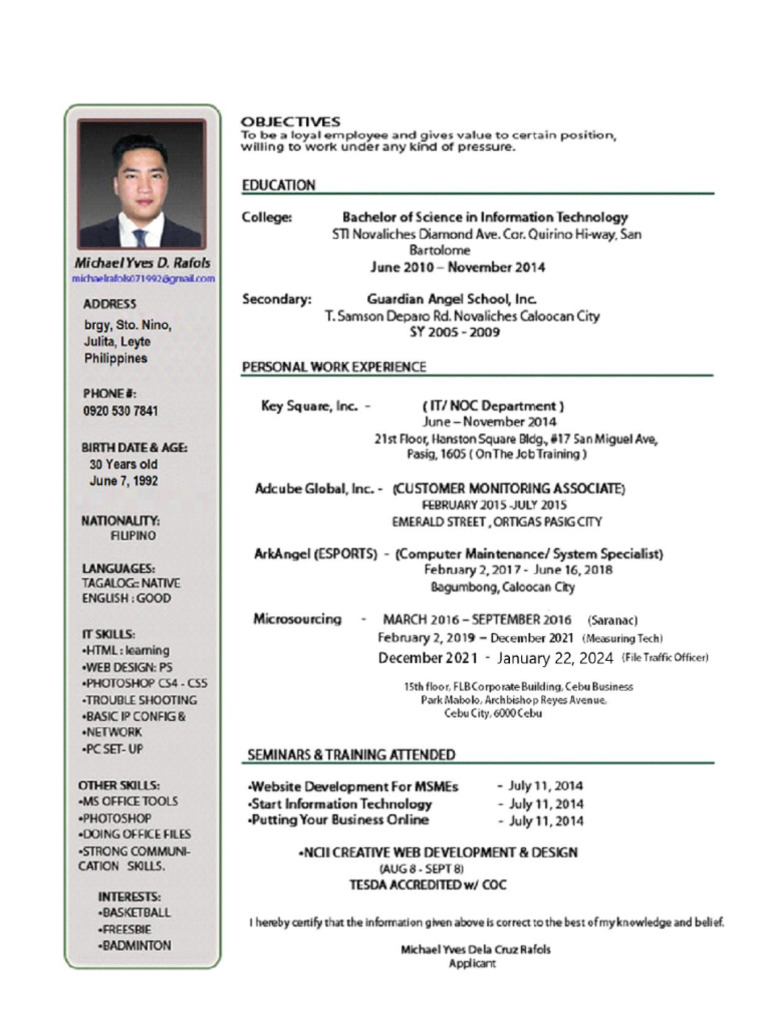 Michael Updated Resume 2022 | PDF