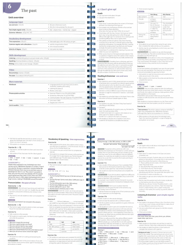 Navigate A2 TB Unit 6 | PDF