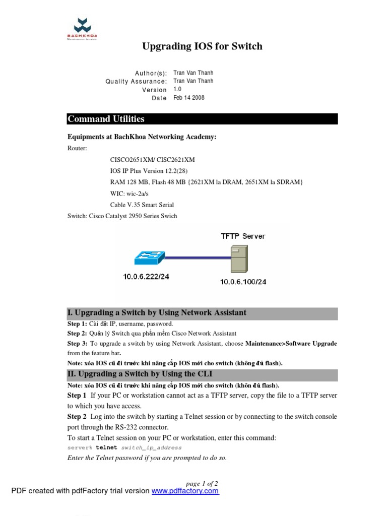 Upgrading IOS For Switch | PDF | Home & Garden