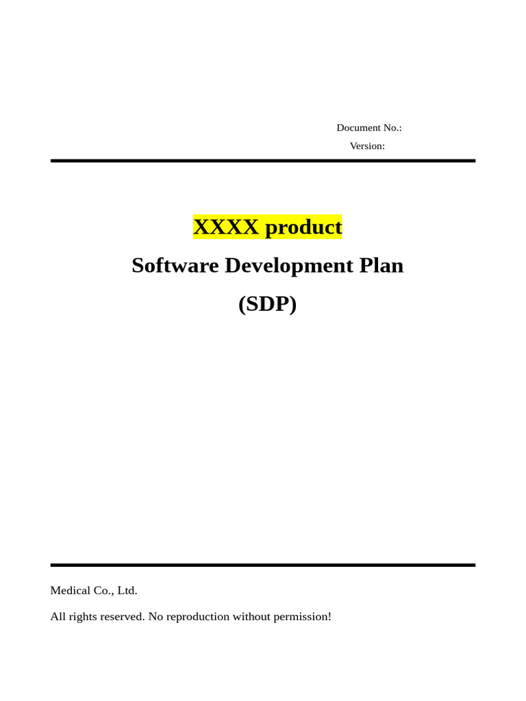 Software Development Plan - Template | PDF | Security | Computer Security