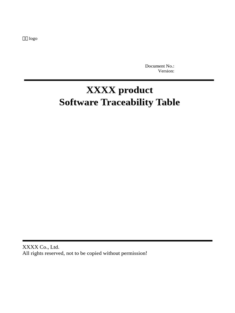 Software traceability table_template | PDF