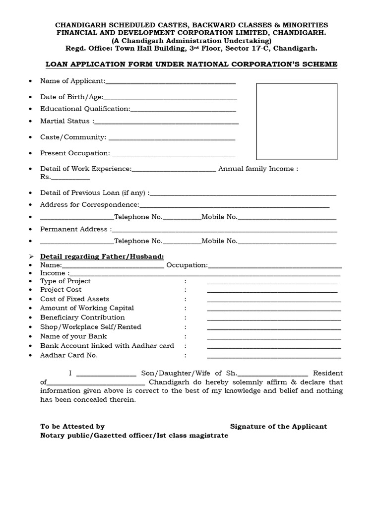1604903567-Loan Application Form Under National Corporation's Scheme 1 ...