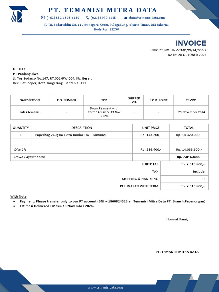 Inv TMD Xi 24 056.2 | PDF