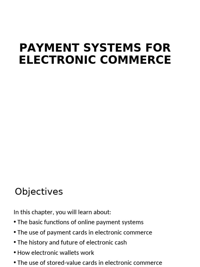 EPayment Systems For e Commerce-1 | PDF | Credit Card | Payments