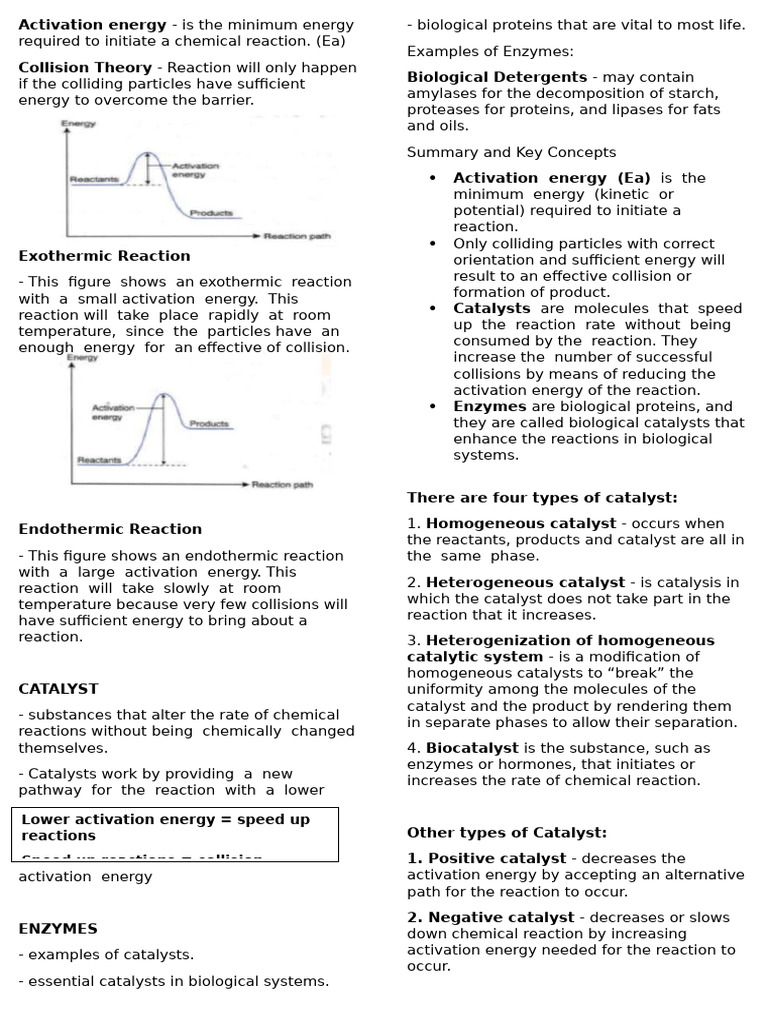 GENCHEM G4 Notes | PDF | Catalysis | Chemical Reactions