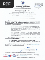 2025 DOST-SEI S&T Undergraduate Application Form Questionnaire-Final | PDF