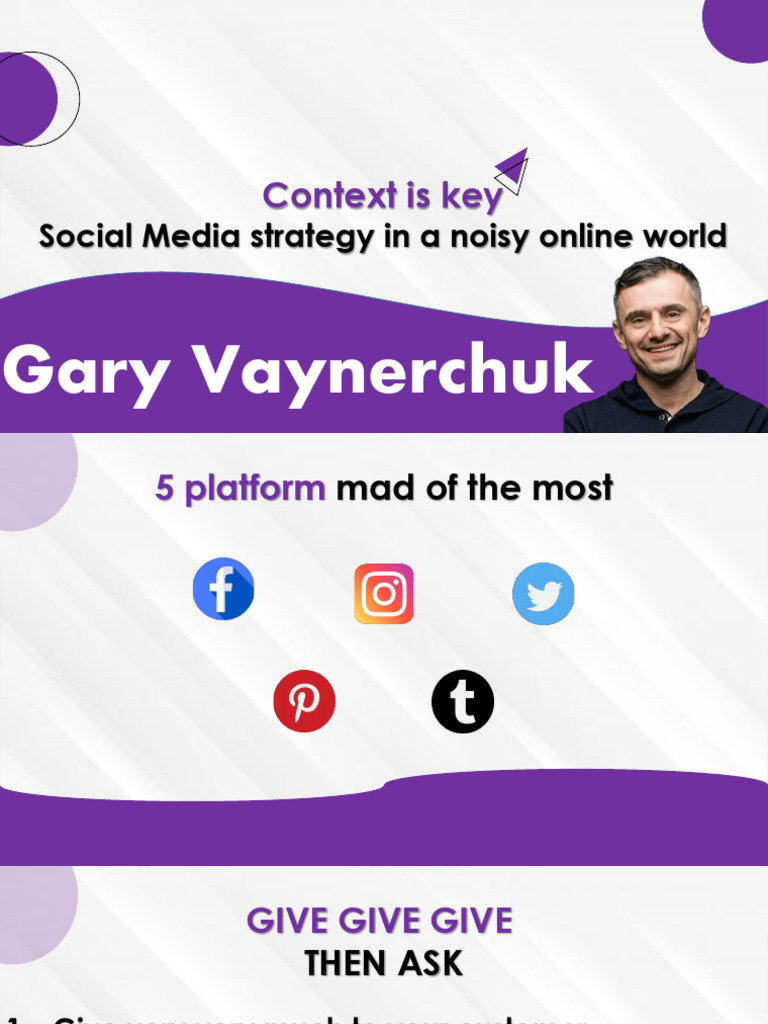 Garry V Telling Me A Story | PDF | Facebook | Web 2.0
