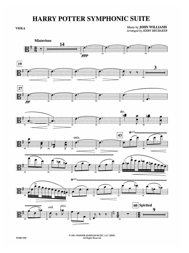14harry Potter Symphonic Suite - Viola | PDF