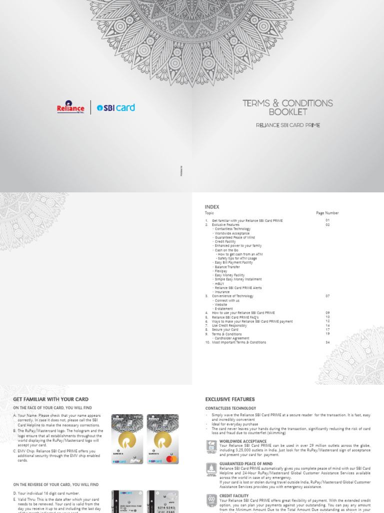 Reliance Prime TNC | PDF | Credit Card | Debit Card