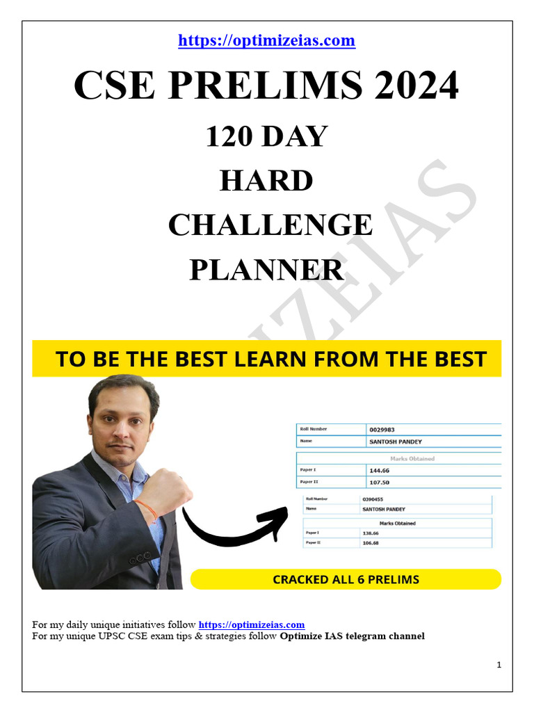 120-Day Hard Challenge Planner | PDF | Qualifications | Tests