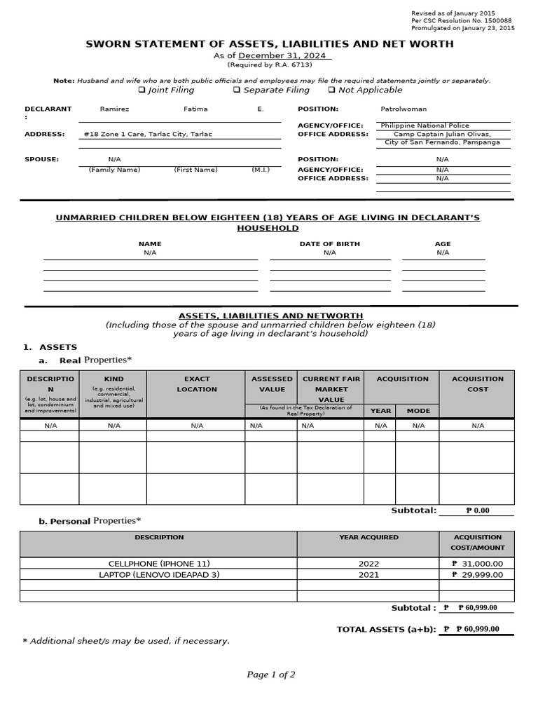 6 Copies Saln | PDF