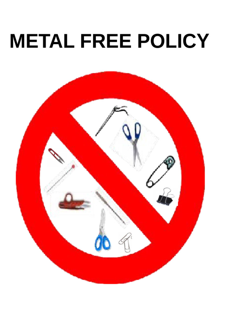 Metal Free Policy | PDF