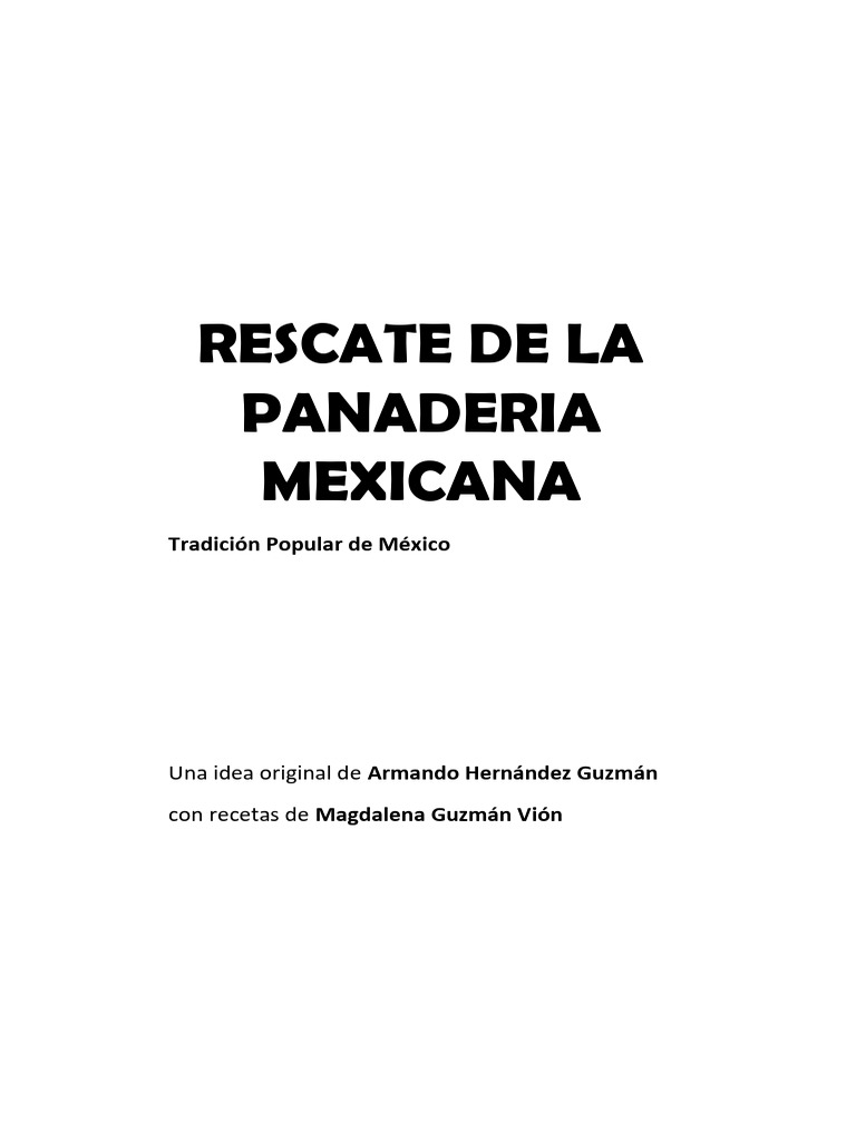 Rescate de La Panader A Mexicana Tradici N Popular de M Xico (Spanish Edition) - Nodrm | PDF ...