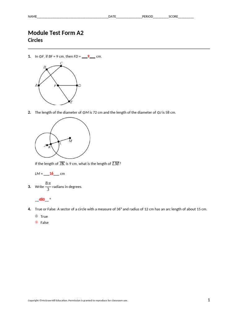 Int2 M5+Form+A2+TE | PDF | Circle | Euclid
