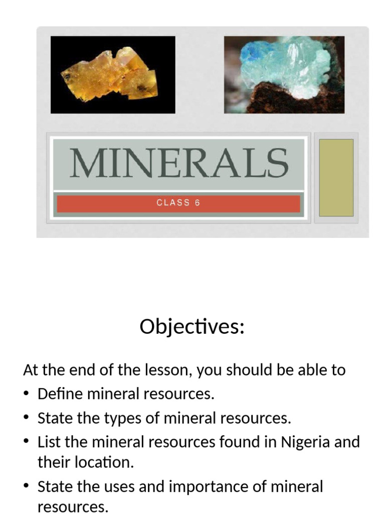 Mineral Resources | PDF