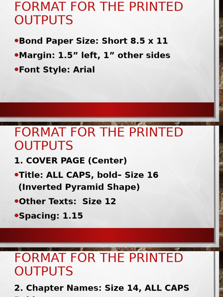 Research Format Printed Output | PDF