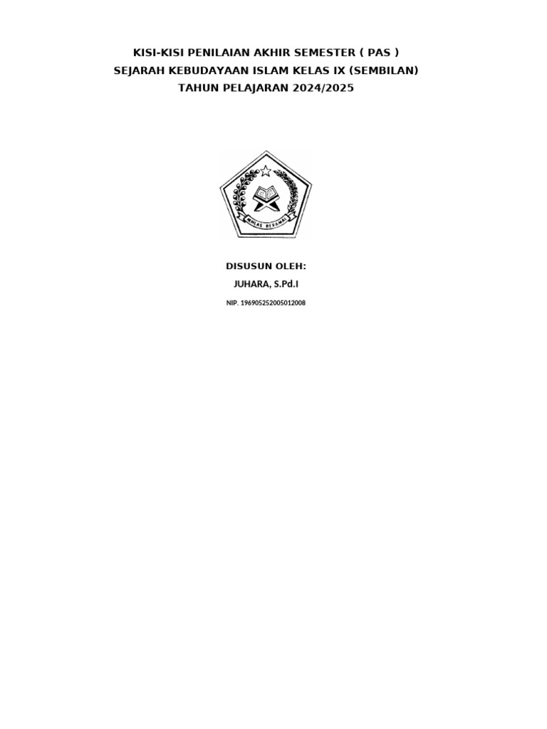 Kisi-Kisi Pas Ski 9 - 2024-2025 | PDF