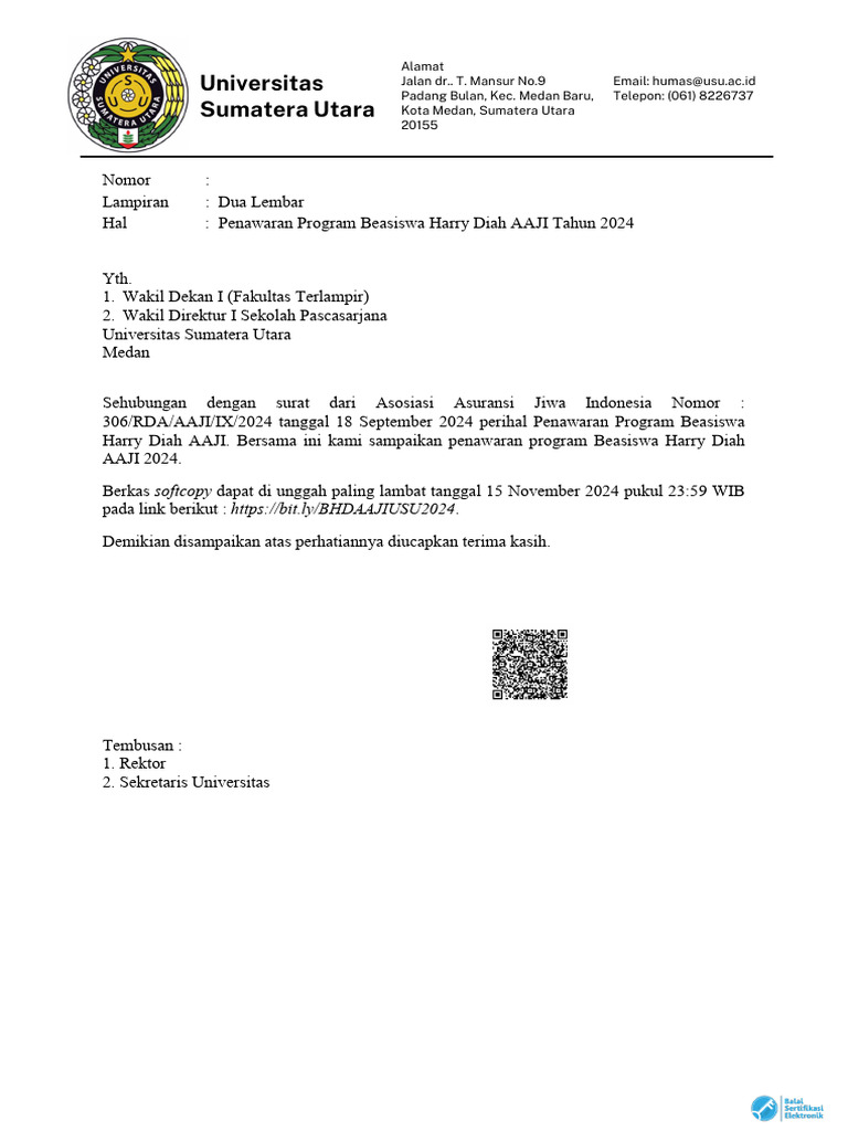 Penawaran Program Beasiswa Harry Diah AAJI Tahun 2024 | PDF