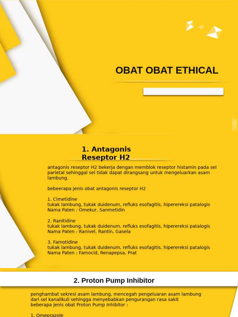 Obat Obat Ethical | PDF | Drugs | Pharmacology