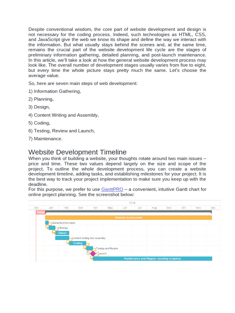 Steps in Developing Website | PDF | Websites | Web Development