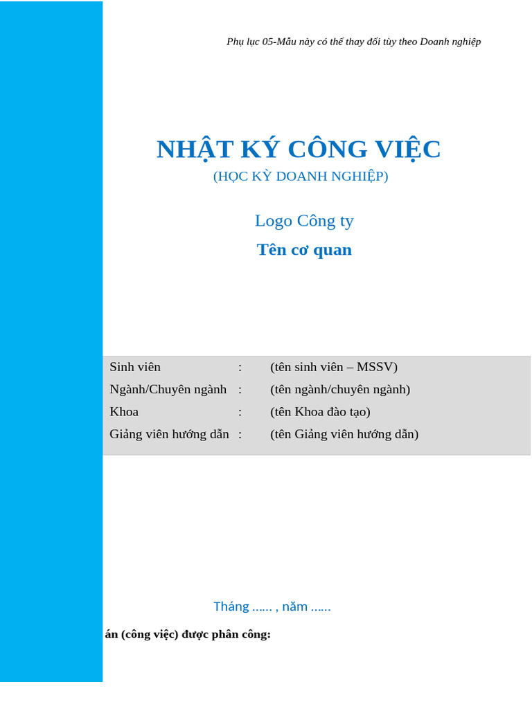 Phu Luc 05 - NKCV | PDF