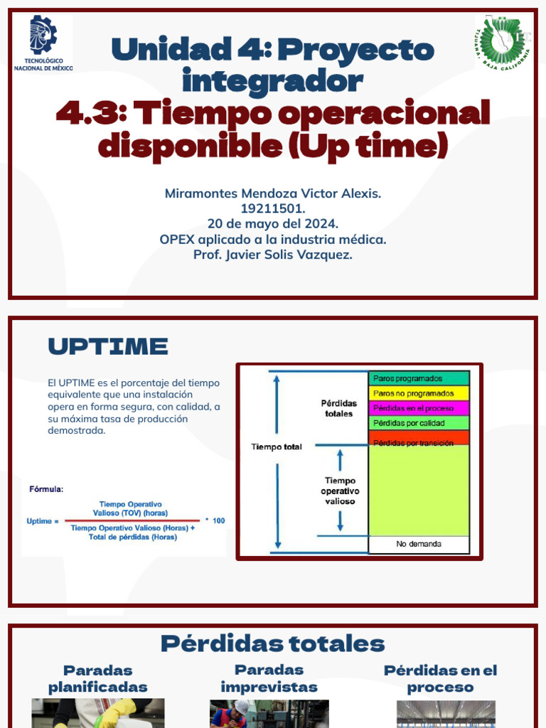 4.3 Tiempo Operacional Disponible (Up Time) | PDF